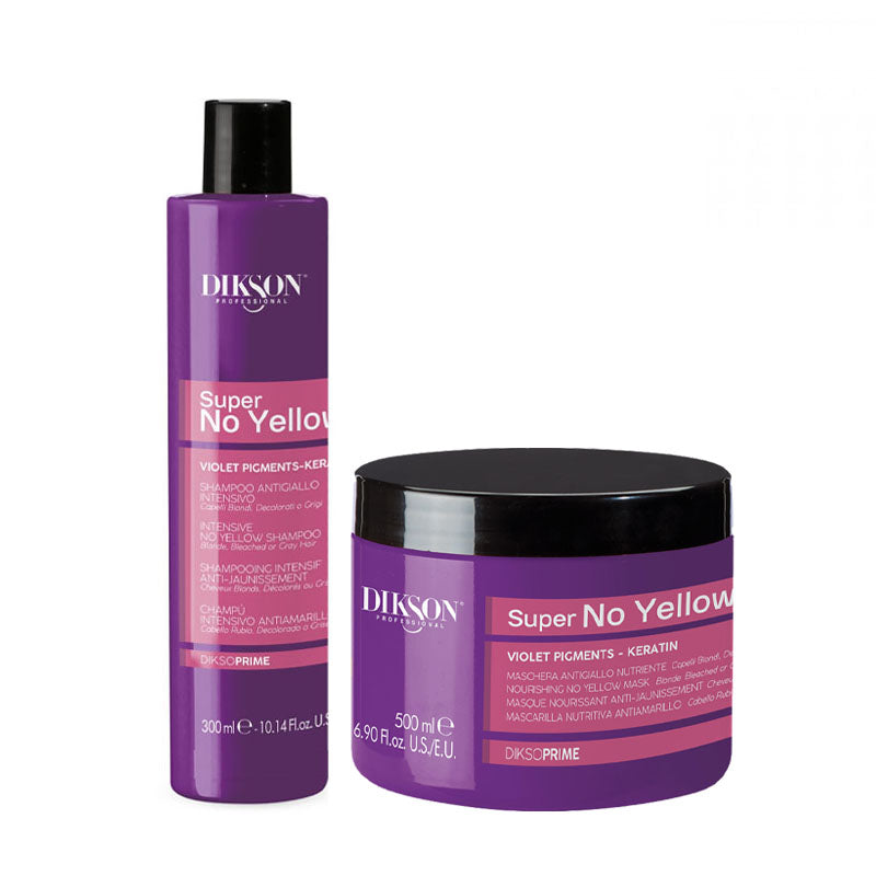 DIKSON Kit Prime Super No Yellow Shampoo 300ml + Mask 500ml – Capelli ...